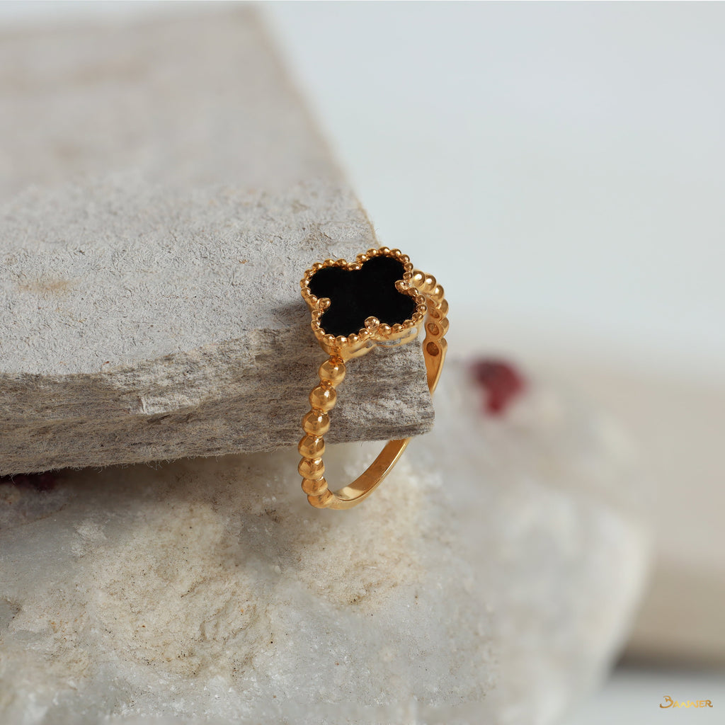 Black Jade Clover Ring – BANNER GEMS AND JEWELLERY